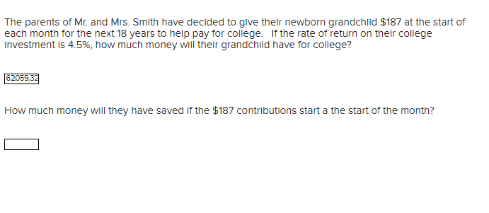 Solved The parents of Mr. and Mrs. Smith have decided to | Chegg.com