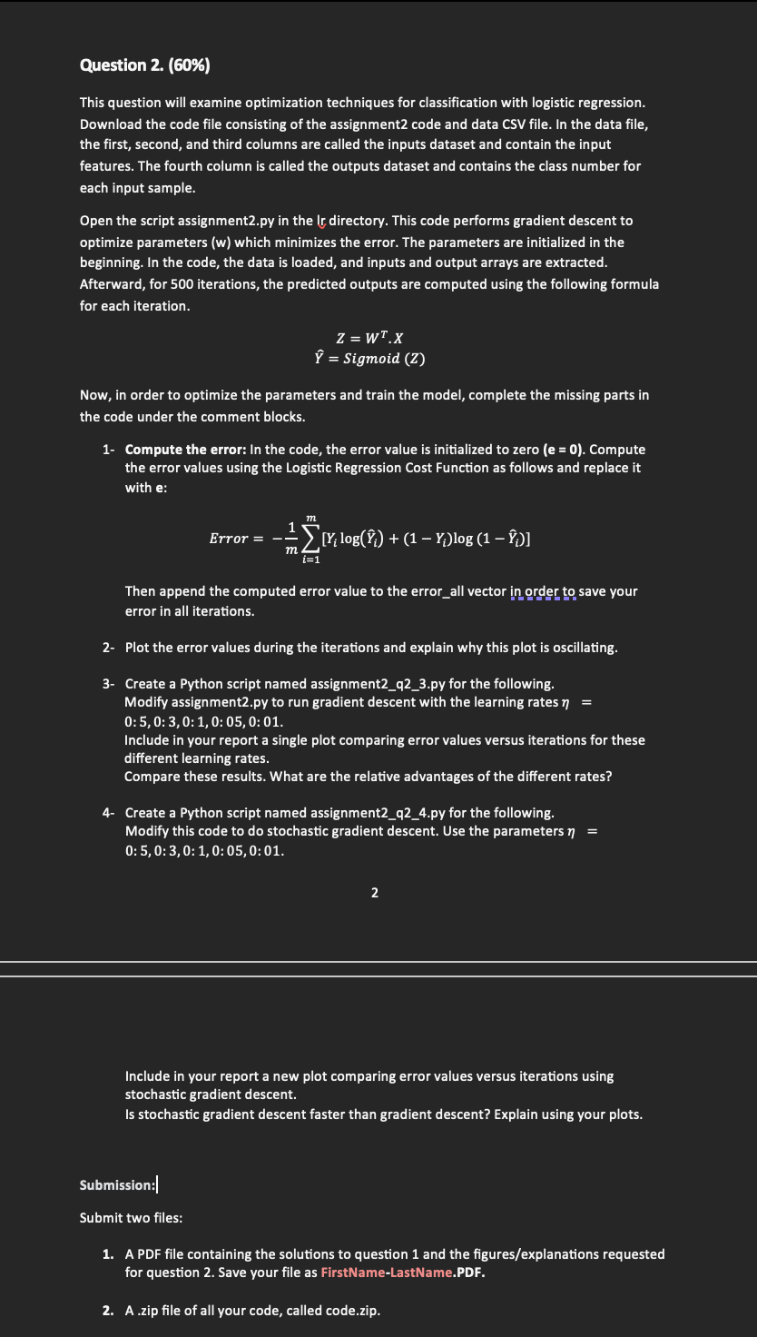 Solved Question 2. (60\%) This question will examine | Chegg.com