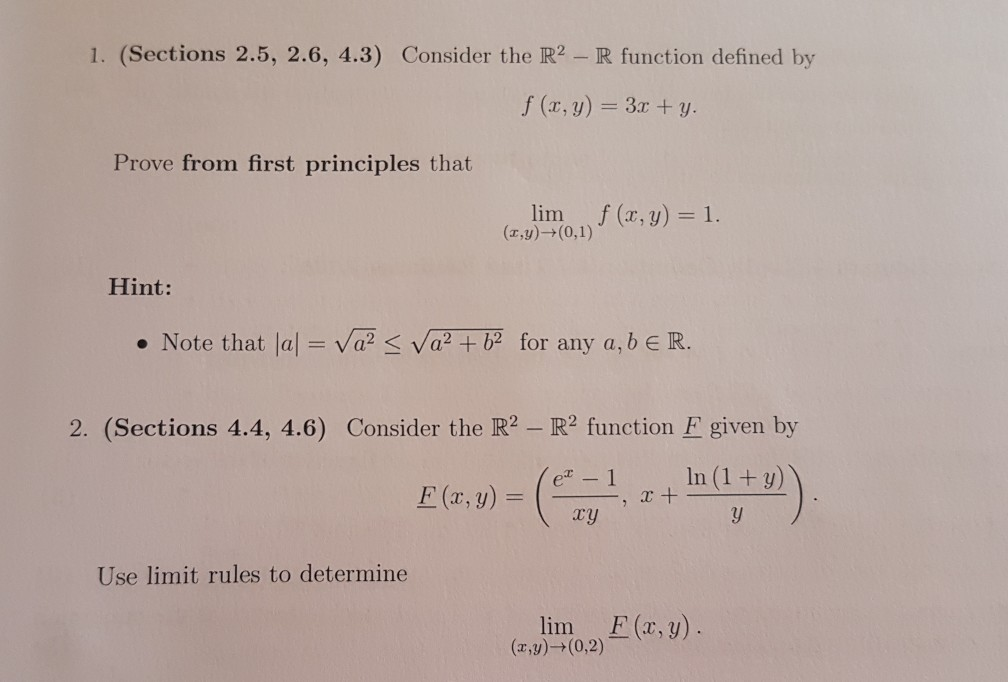 Solved 1. (Sections 2.5, 2.6, 4.3) Consider the R2 - R | Chegg.com