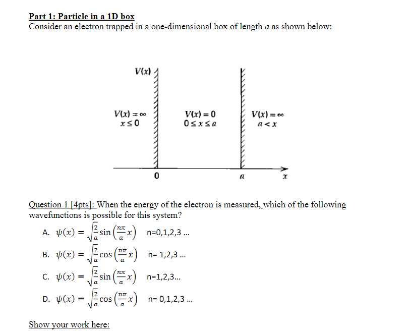 Solved Consider an electron trapped in a one-dimensional box | Chegg.com