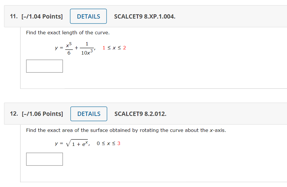 Solved SCALCET9 8.XP.1.004. Find the exact length of the | Chegg.com