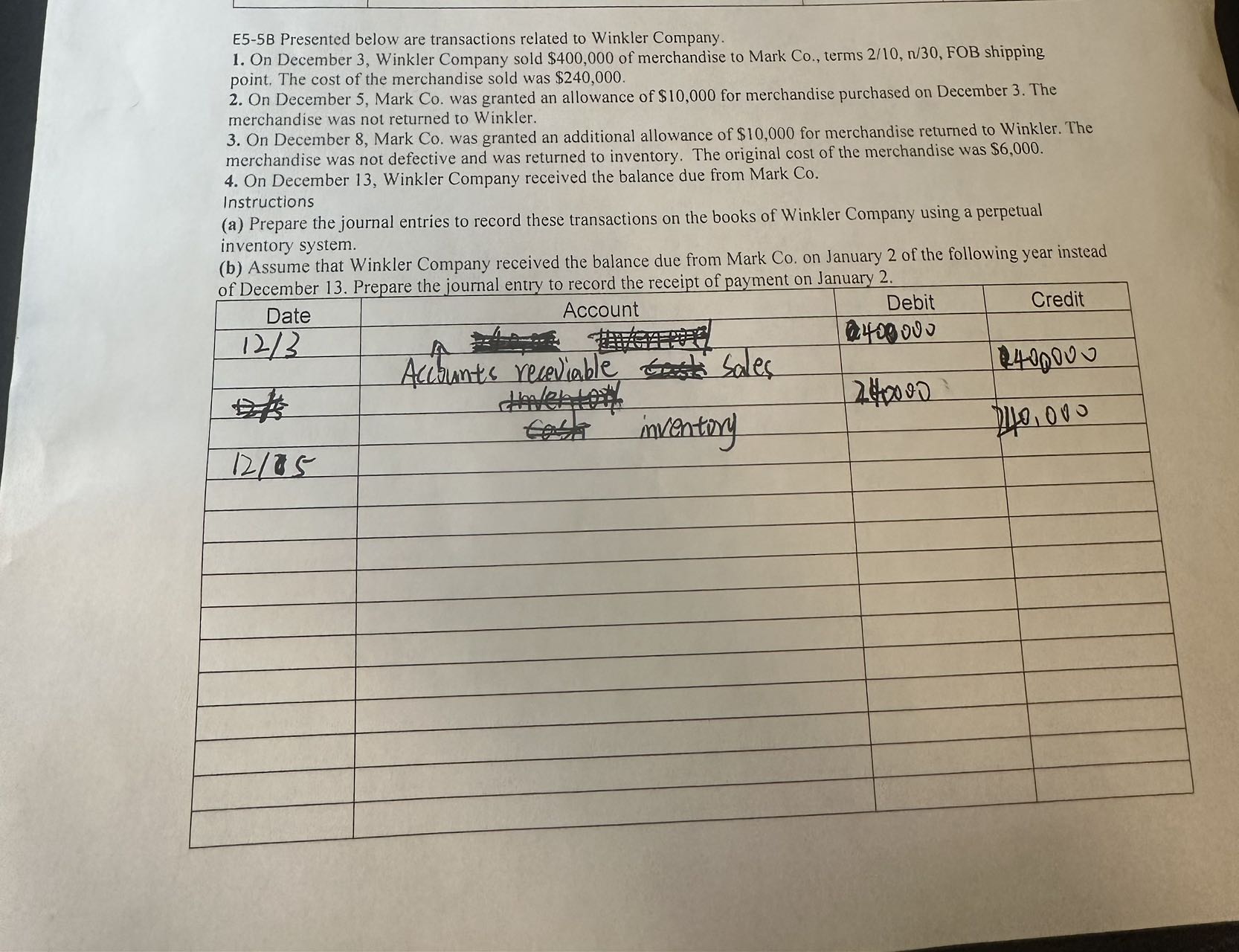 Solved E5-5B Presented below are transactions related to | Chegg.com
