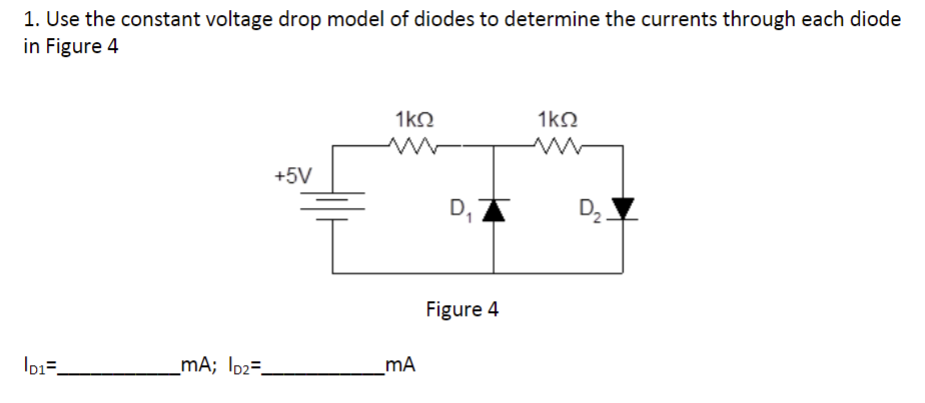 Solved Use the constant voltage drop model of diodes to | Chegg.com