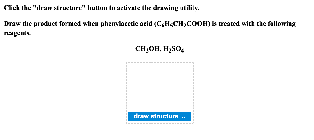 Solved Click the "draw structure" button to activate the | Chegg.com
