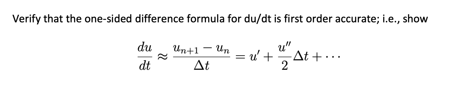 Solved Verify that the one-sided difference formula for | Chegg.com