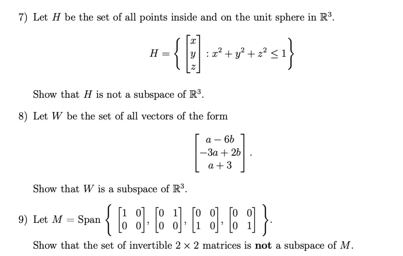 Solved 7) Let H be the set of all points inside and on the | Chegg.com