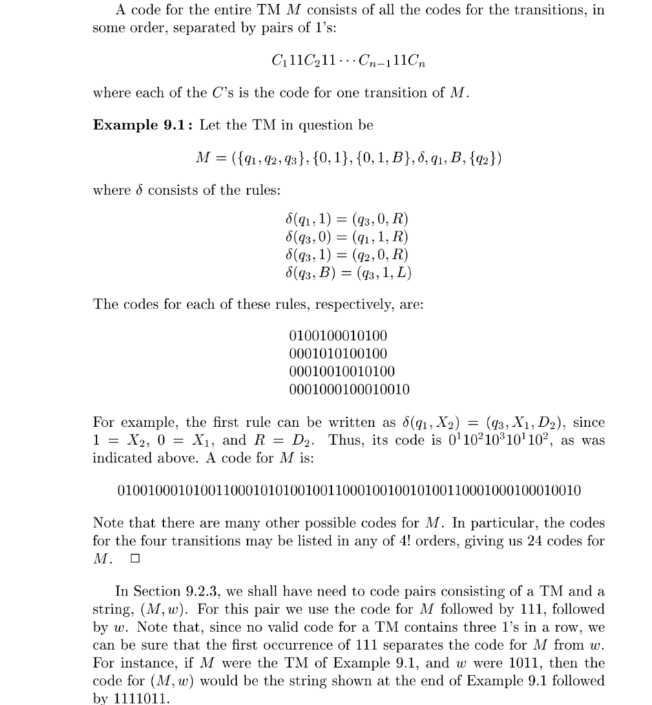 Solved 1. [Universal TM; Codes][20; 10+10] We learned that a | Chegg.com