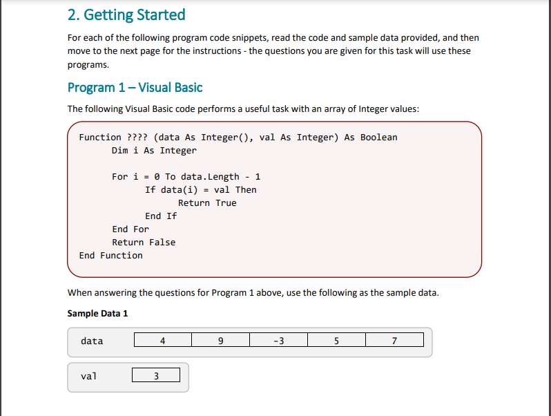 Solved Getting Startedfor Each Of The Following Program Code 7939