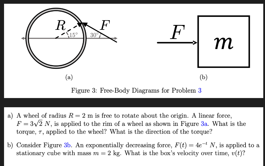 Solved Figure 3: Free-Body Diagrams for Problem 3Help with | Chegg.com