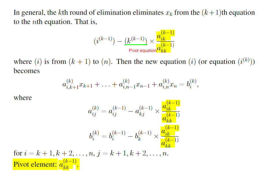 Solved Write a simple function Gauss_Elimination () using | Chegg.com