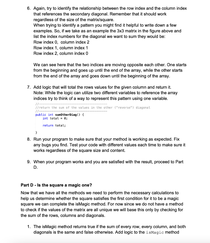ITSC 1213 - Magic Square Introduction One interesting | Chegg.com