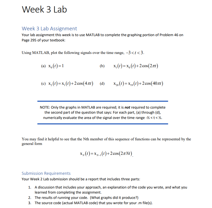 Week 3 ﻿LabWeek 3 ﻿Lab AssignmentYour lab assignment | Chegg.com
