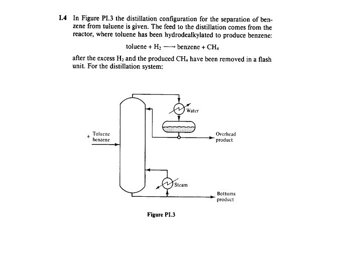 Solved in figure p1.3 the distillation configuration for | Chegg.com