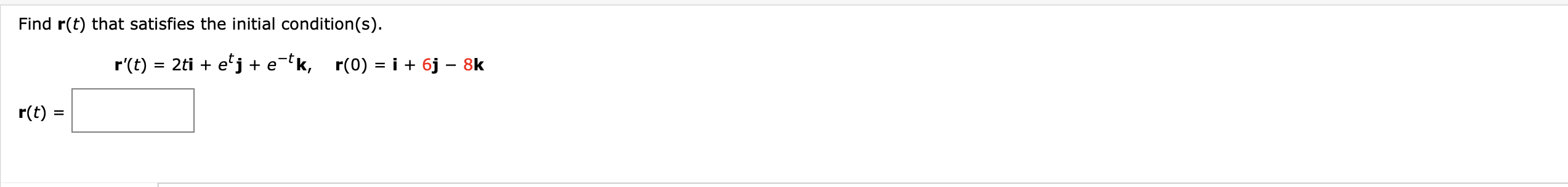 Solved Find r(t) that satisfies the initial condition(s). | Chegg.com