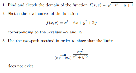 Solved 1. Find and sketch the domain of the function | Chegg.com