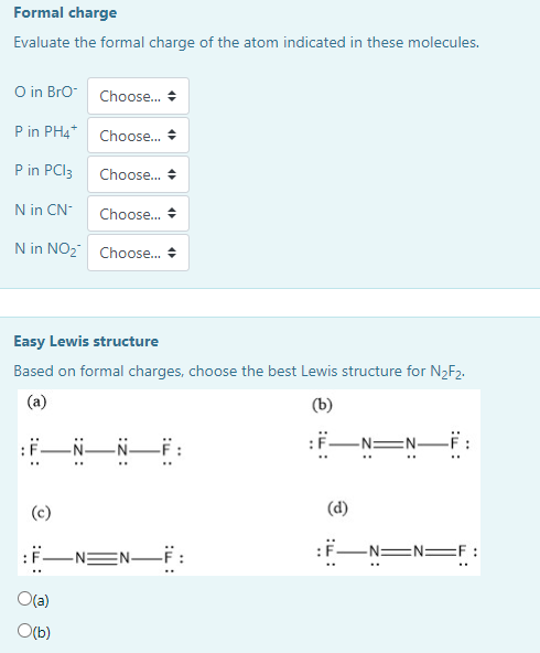 Solved Formal charge Evaluate the formal charge of the atom | Chegg.com