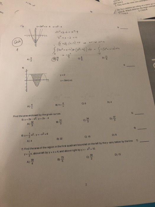 Solved Answer from 3 to 7 ( 3B, 4D, 5A, 6C, 7B) | Chegg.com