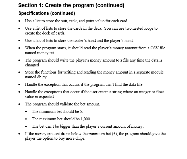 Study Section Python