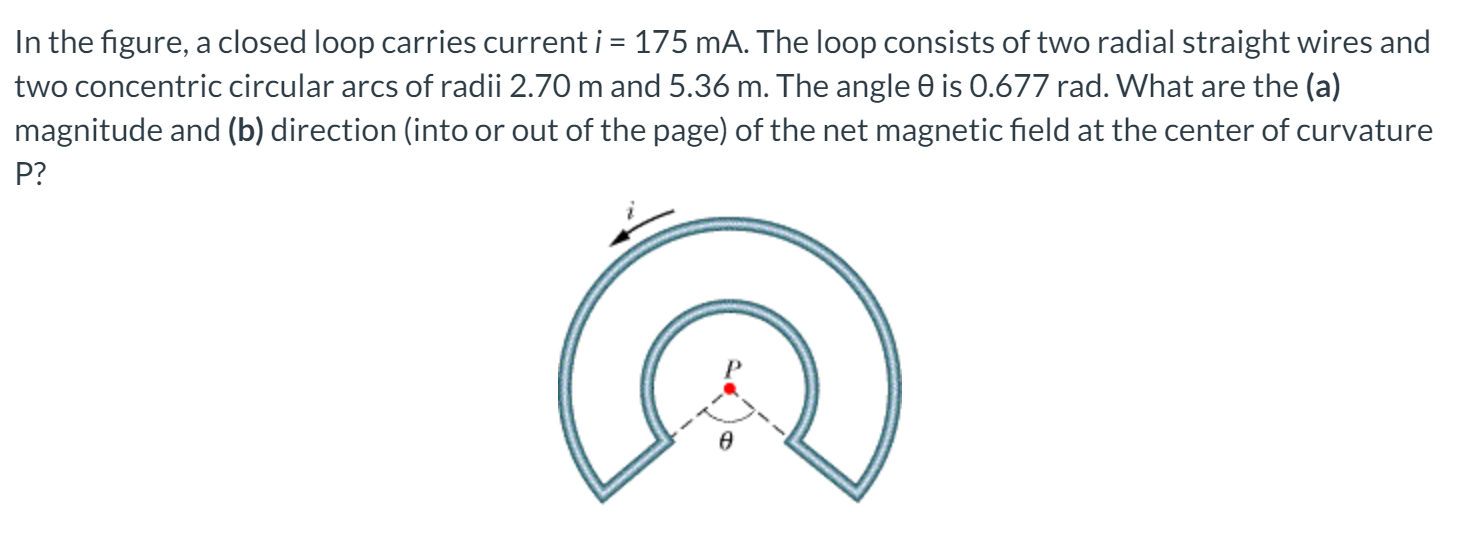 Solved In the figure, a closed loop carries current i = 175 | Chegg.com