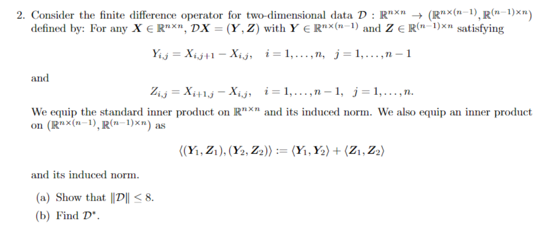 2 Consider The Finite Difference Operator For