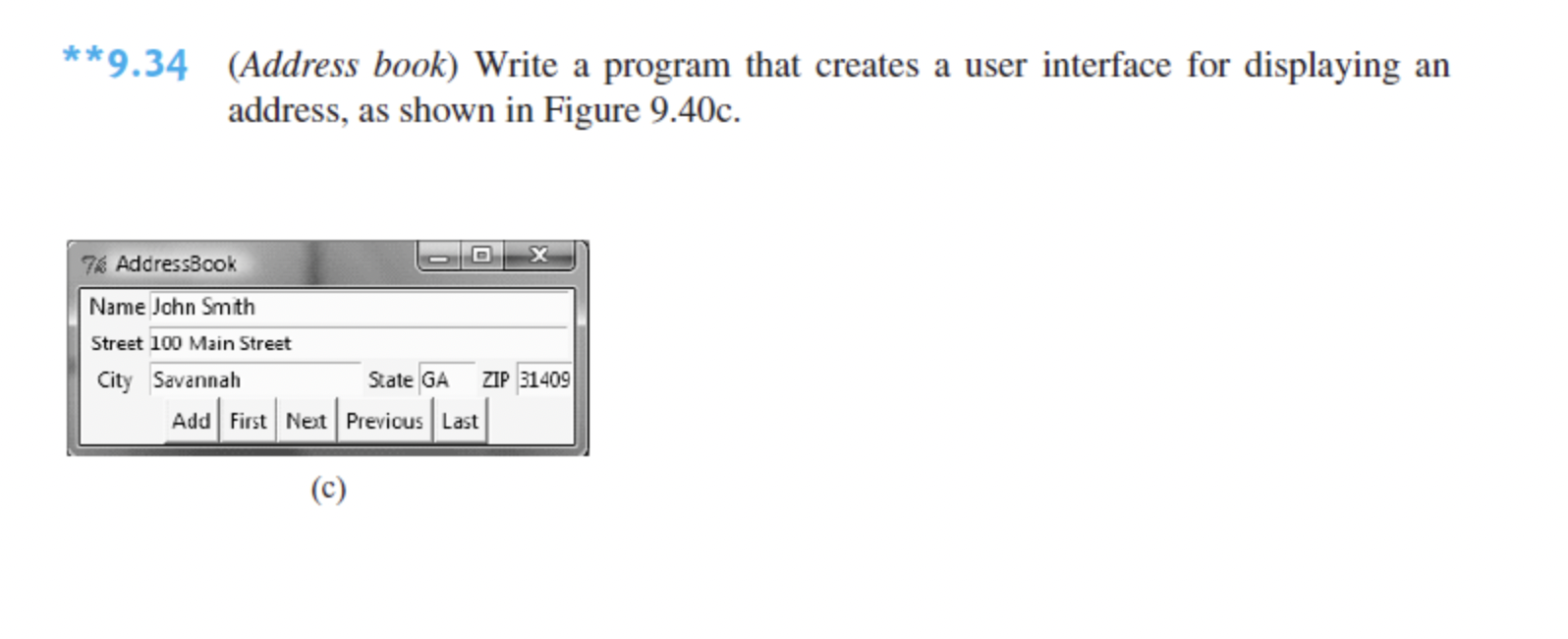 Solved *9.34 (Address book) Write a program that creates a | Chegg.com