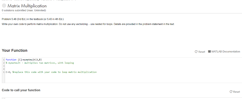Solved Write Your Own Code To Perform Matrix Multiplication 8540