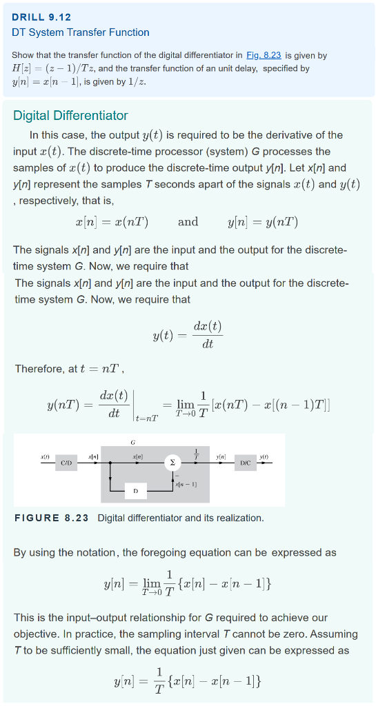 Solved Show that the transfer function of the digital | Chegg.com