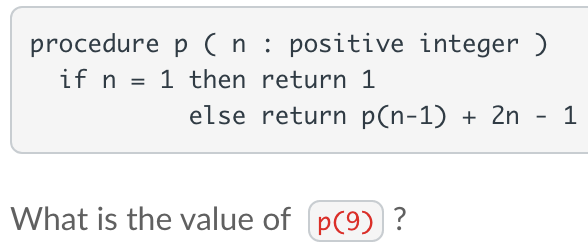 Solved Discrete Math Assume that procedure p is the | Chegg.com
