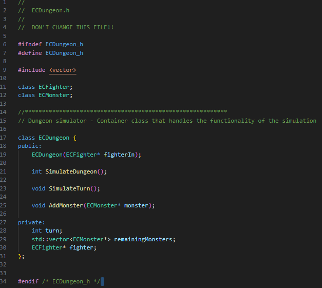 Solved I am writing a dungeon simulation in c++ which uses | Chegg.com