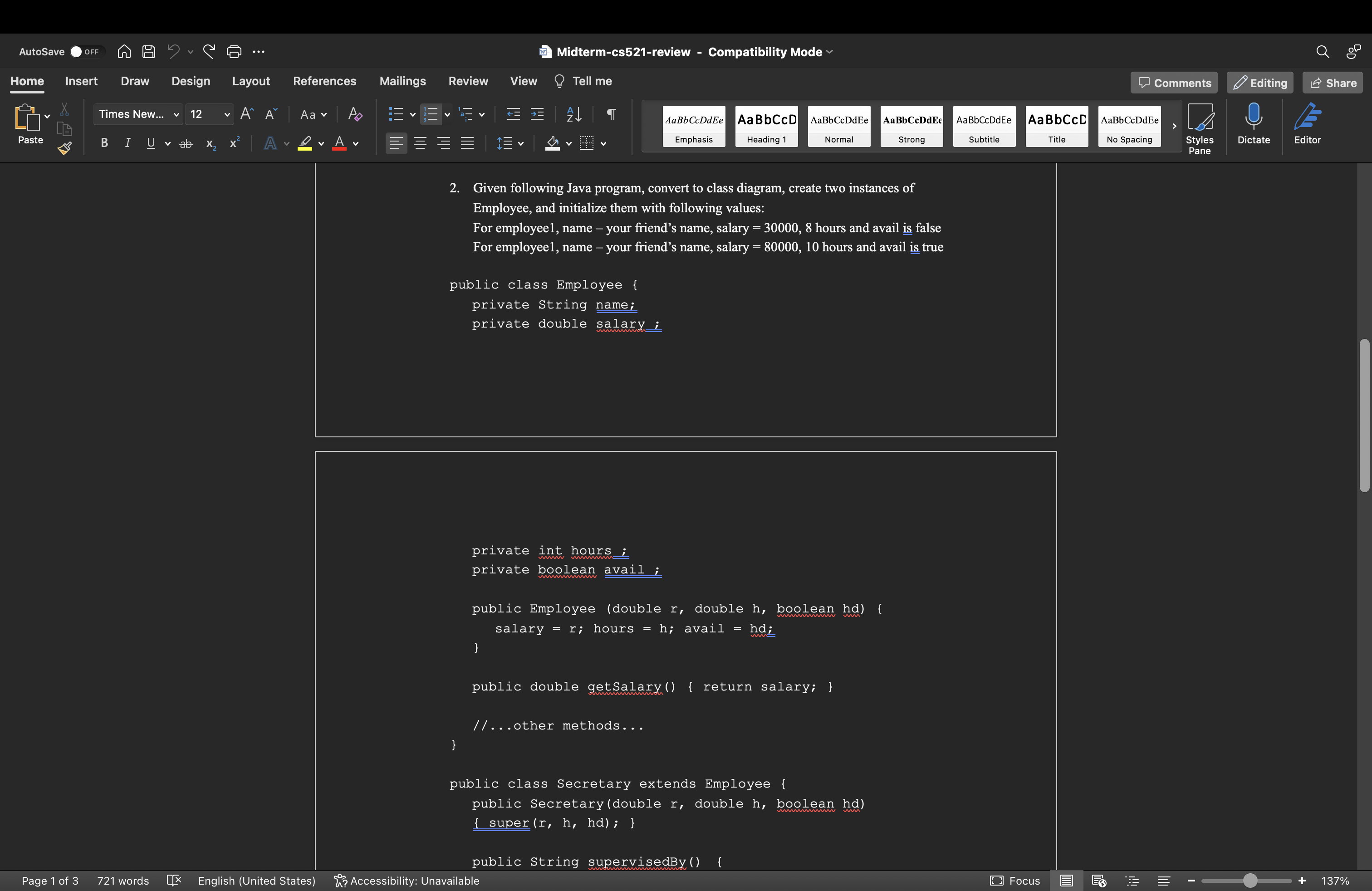 Solved Emphasis Heading 1 Normal Strong Subtitle Title No | Chegg.com