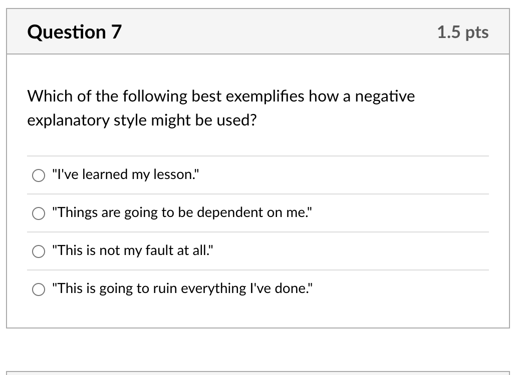 Solved Which of the following best exemplifies how a | Chegg.com