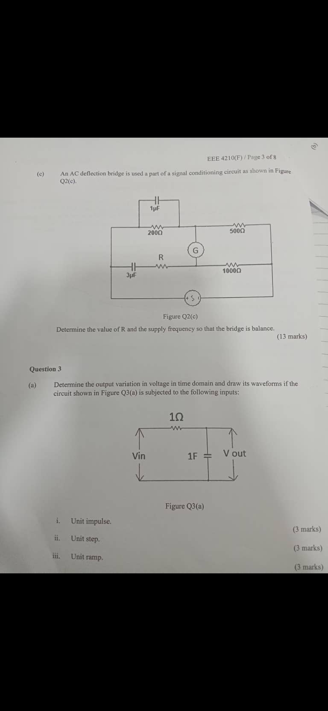 Solved (c) An AC deflection bridge is used a part of a | Chegg.com