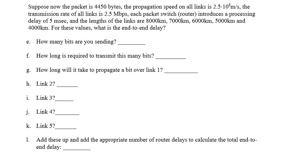 Solved P10. Consider a packet of length L that begins at end | Chegg.com
