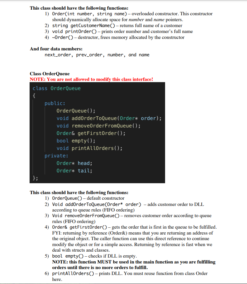 Solved Queue as a Doubly Linked List (DLL) The purpose of | Chegg.com