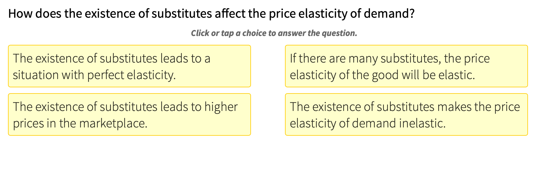 Solved How does the existence of substitutes affect the | Chegg.com