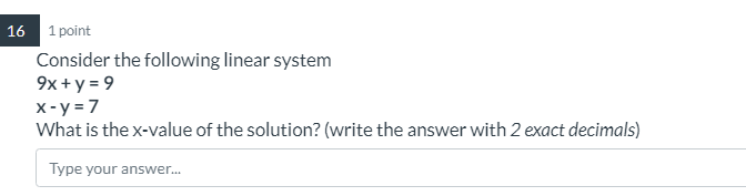 Solved 61 point Consider the following linear system | Chegg.com