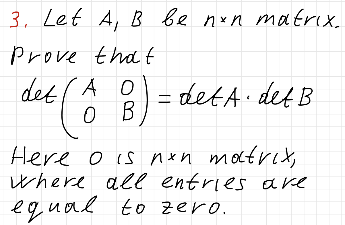 Solved 3. Let A,B be n×n matrix. prove that | Chegg.com