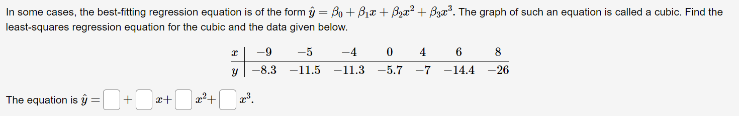 Solved In some cases, the best-fitting regression equation | Chegg.com