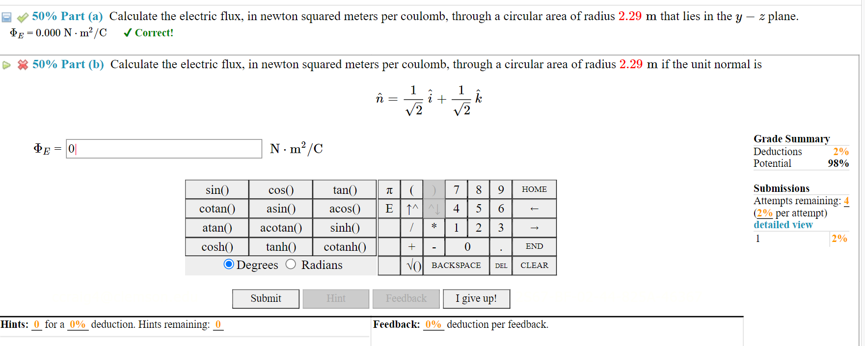 Solved (7\%) Problem 2: Consider the uniform electric field | Chegg.com