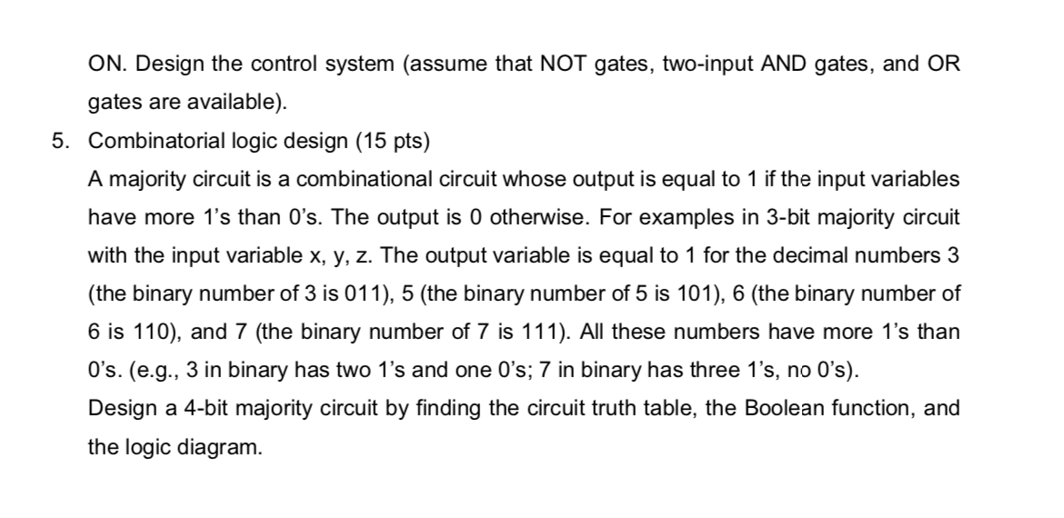 Solved 4. Combinatorial logic design (15 pts) A new design | Chegg.com