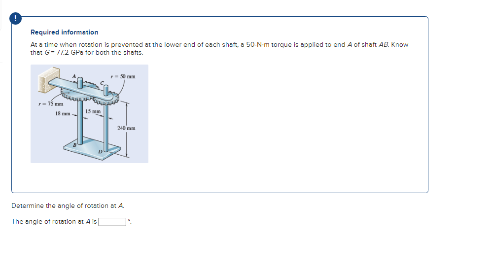 Solved Required information At a time when rotation is | Chegg.com