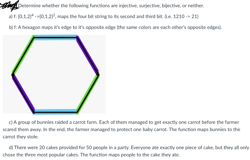 Solved Determine whether the following functions are | Chegg.com