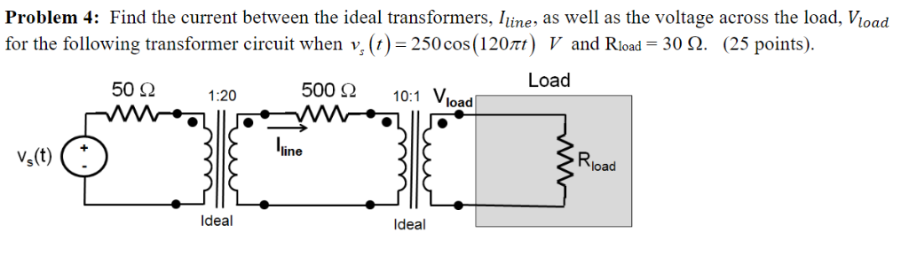 Solved Problem 4: Find the current between the ideal | Chegg.com
