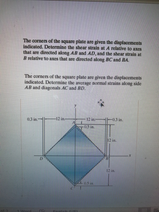 Solved The corners of the square plate are given the | Chegg.com