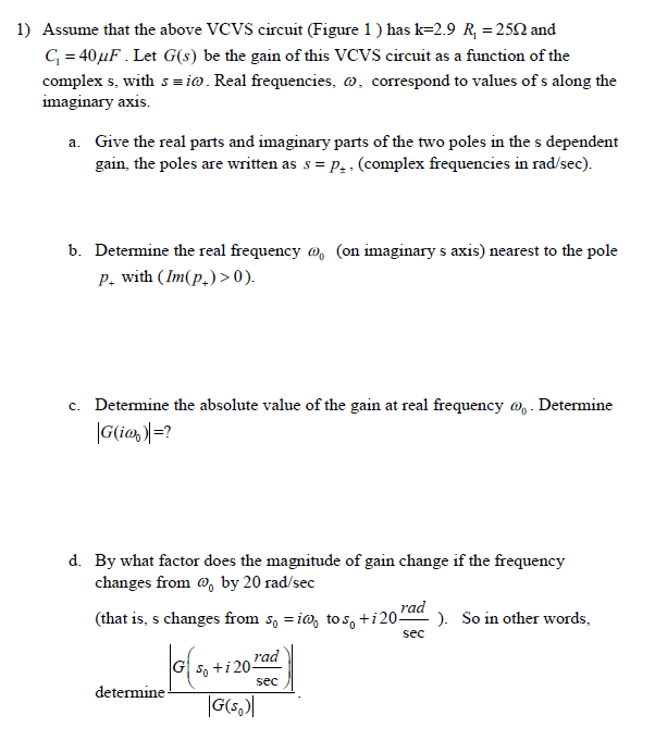 Figure 1: Voltage Controlled Voltage Source 11 Ha ल | Chegg.com