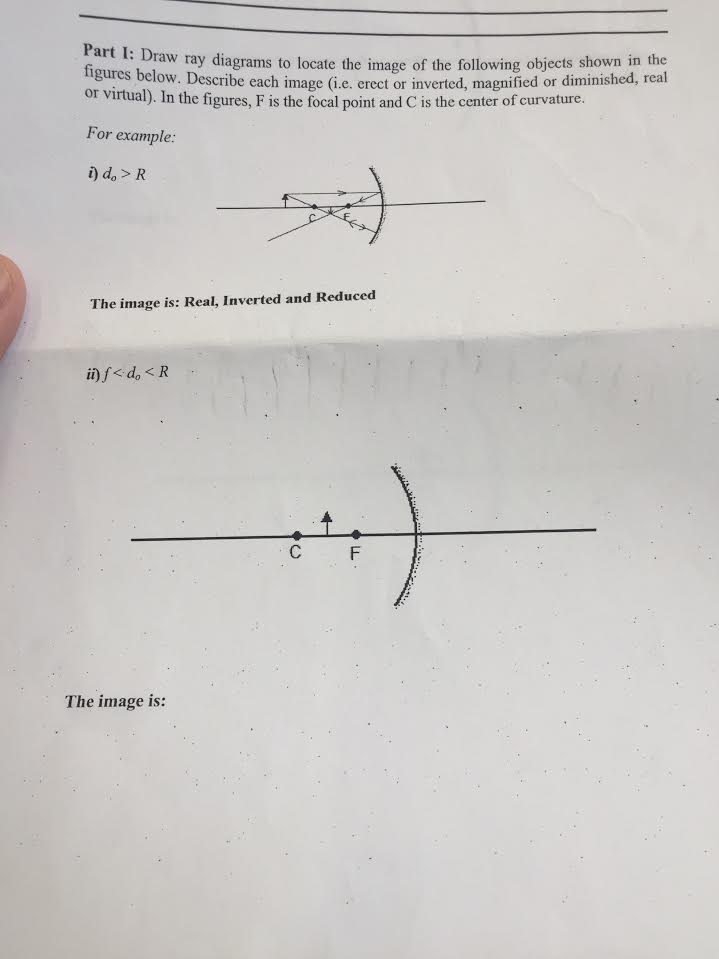 Solved Draw a ray diagram and is it: | Chegg.com