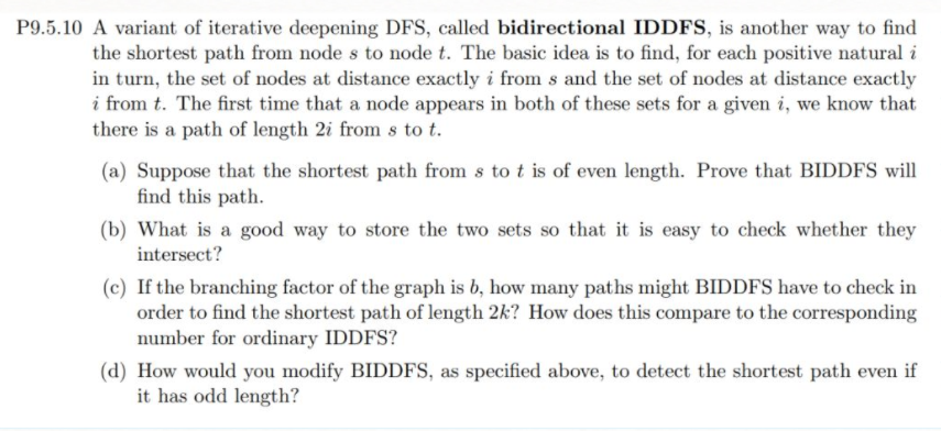 Solved P9.5.10 A variant of iterative deepening DFS, called | Chegg.com