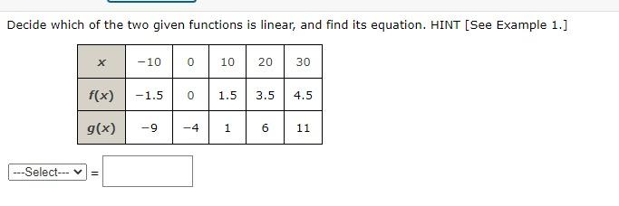Solved Decide which of the two given functions is linear, | Chegg.com