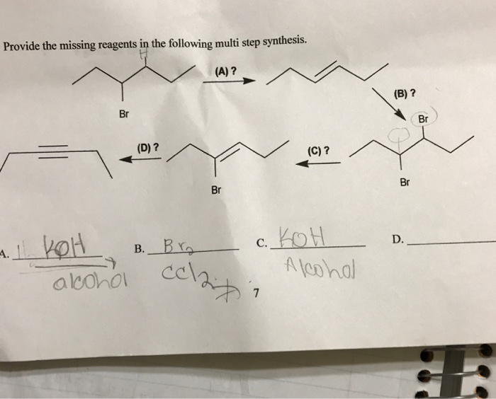 Solved Provide the missing reagents in the following multi | Chegg.com