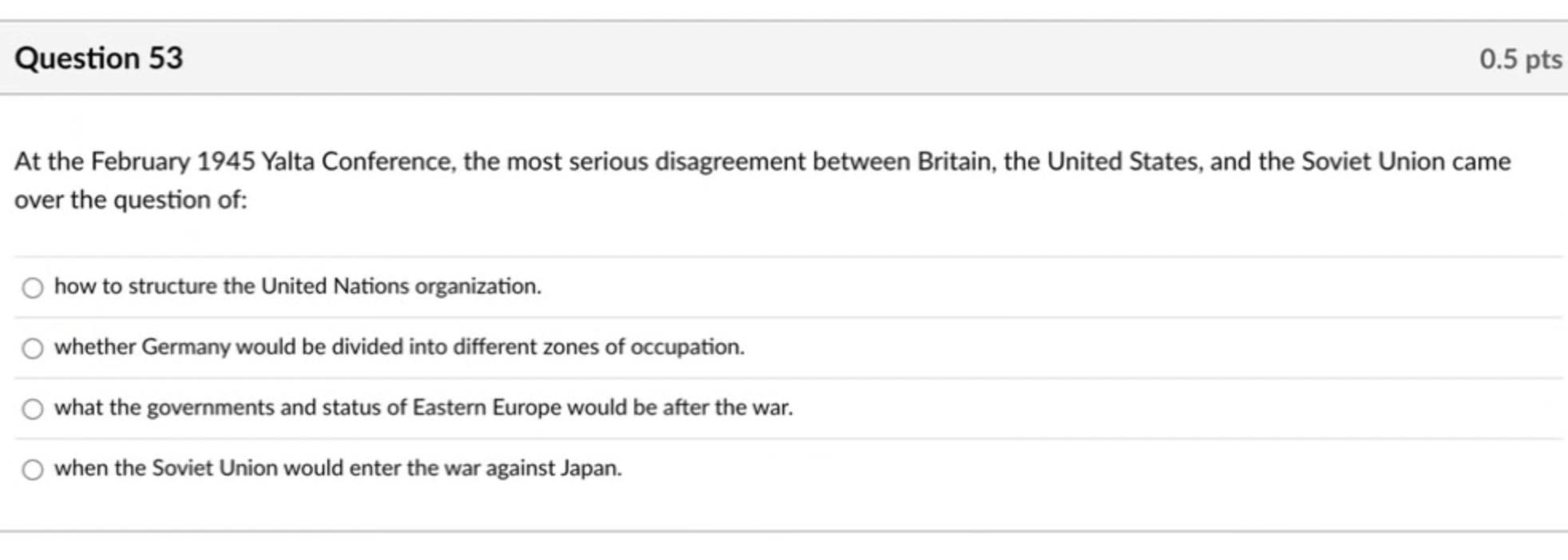 At the February 1945 Yalta Conference, the most | Chegg.com